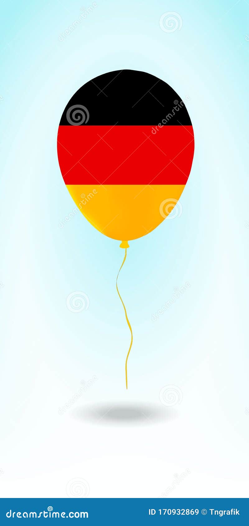 Germany Balloon with Flag.Ballon in the Country National Colors. Stock ...
