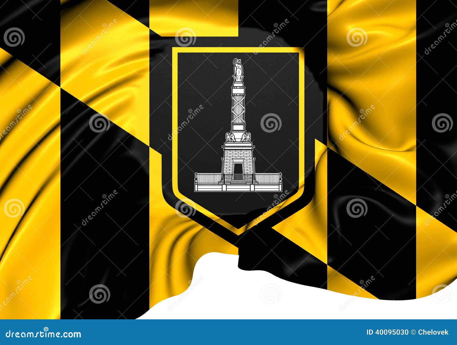 Flag of Baltimore stock illustration. Illustration of wave - 40095030