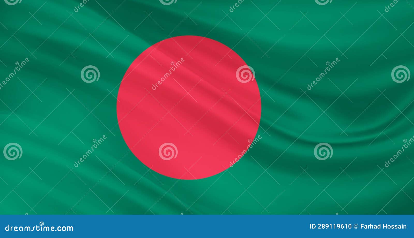 Flag of Bangladesh Flying in the Air 9 Stock Illustration ...