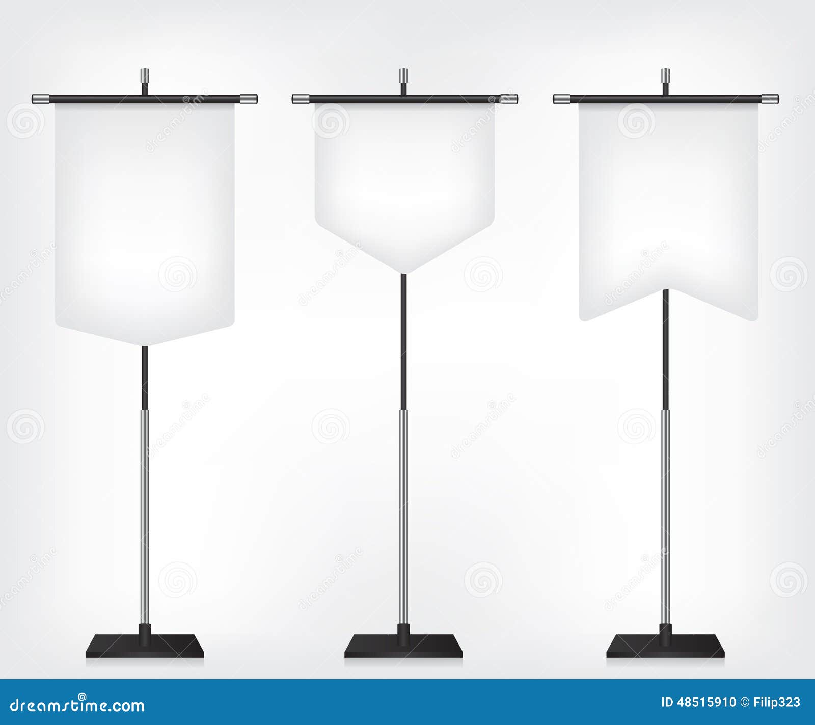 Flag Banner Different Shapes Stock Vector - Illustration of ...