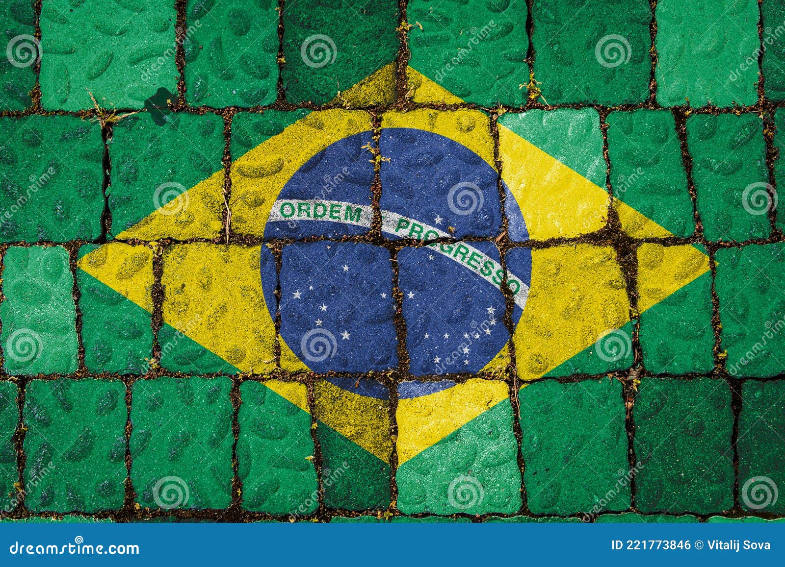 Flag Banner on Stone Texture Background Stock Photo - Image of ...