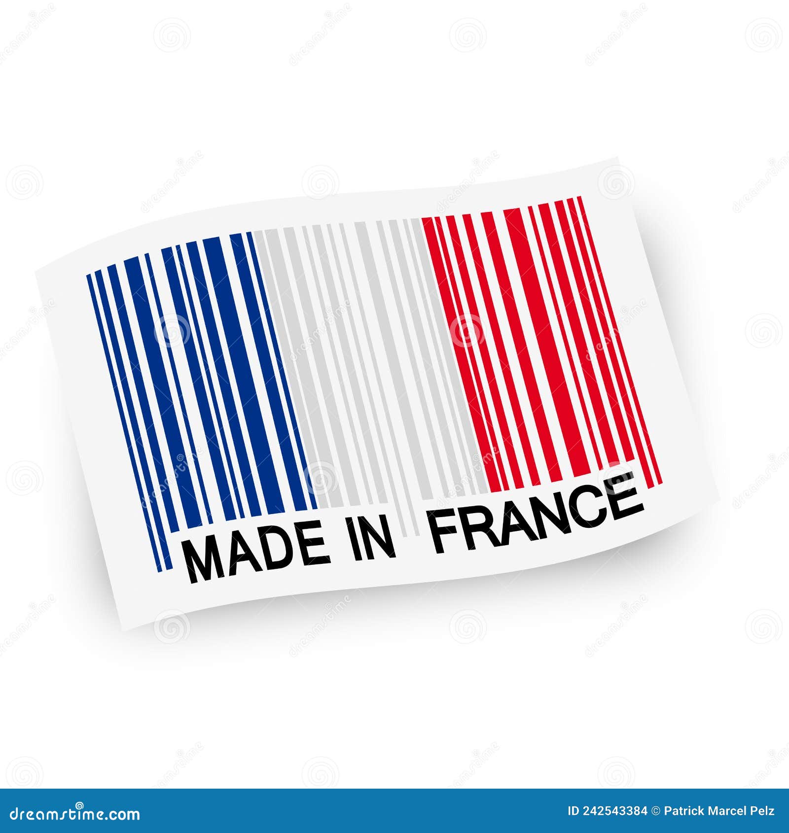 Flag with Barcode - MADE in FRANCE Stock Vector - Illustration of goods ...