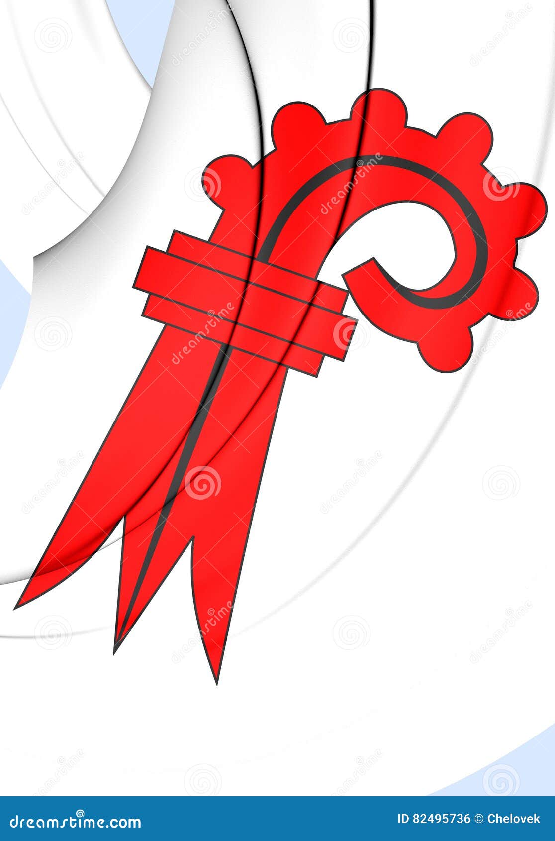 Flag of Basel-Landschaft Canton, Switzerland. Stock Illustration ...