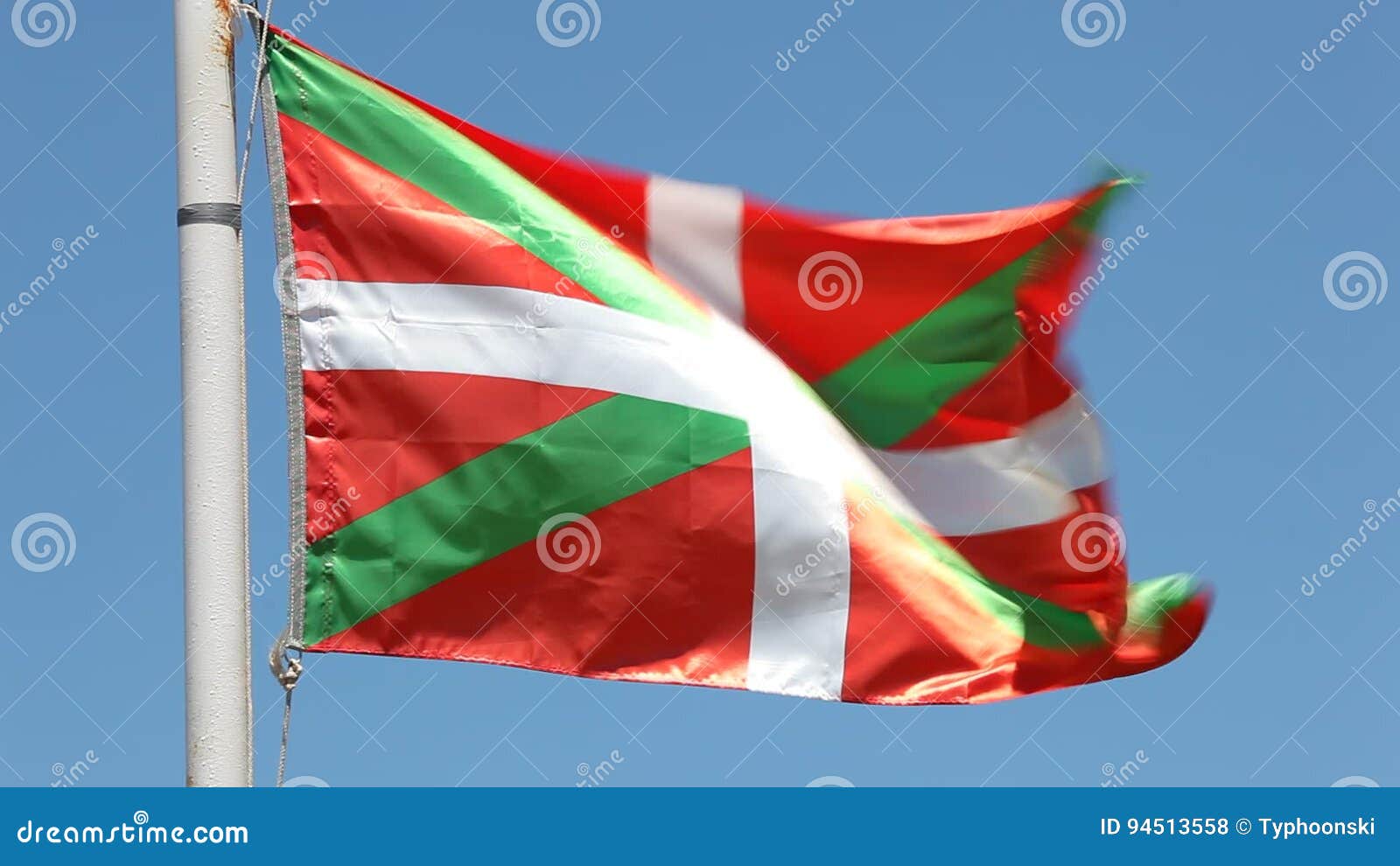 Flag of the Basque Country stock footage. Video of spanish - 94513558