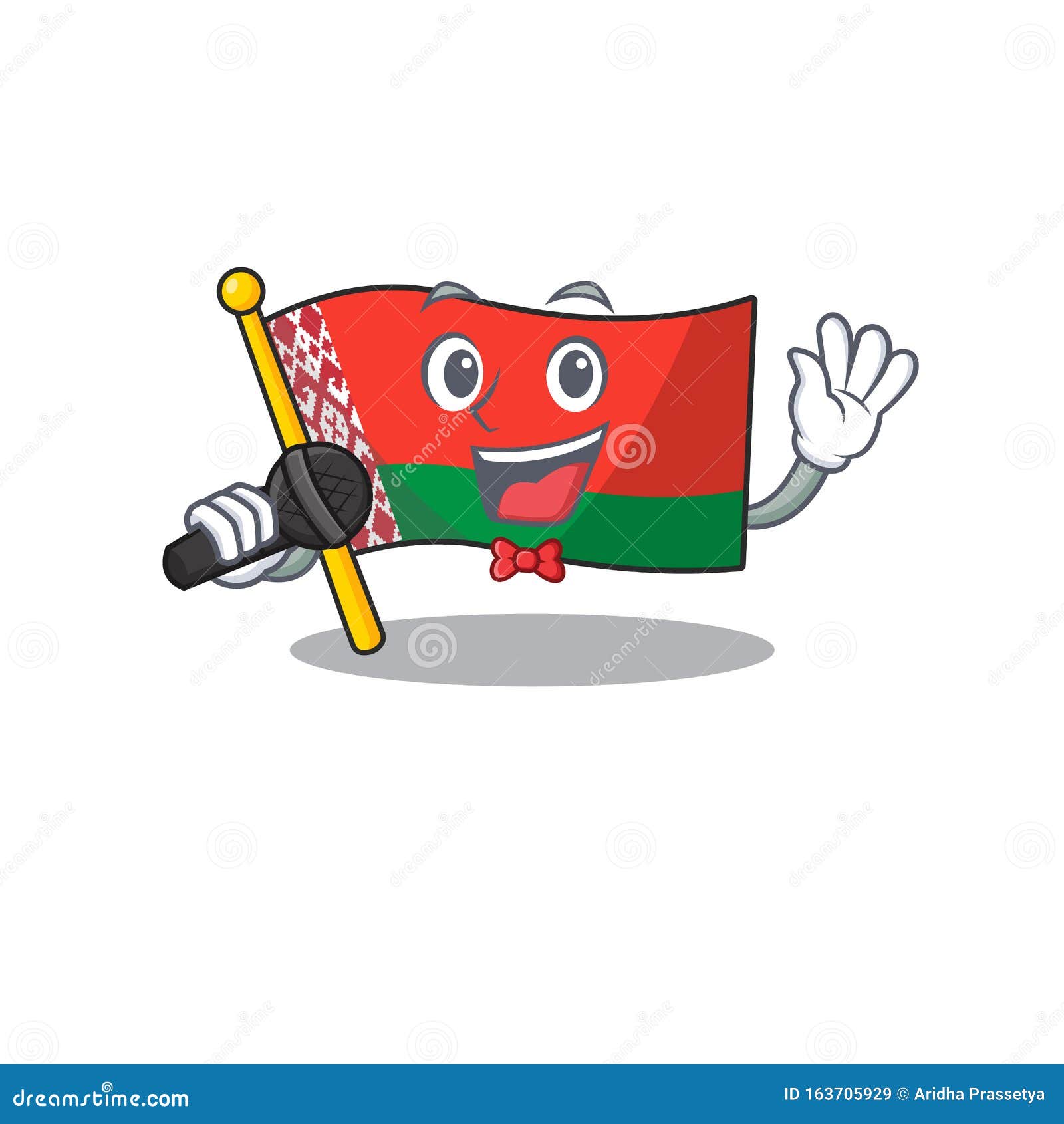 Flag Belarus Isolated with the Singing Cartoon Stock Vector ...