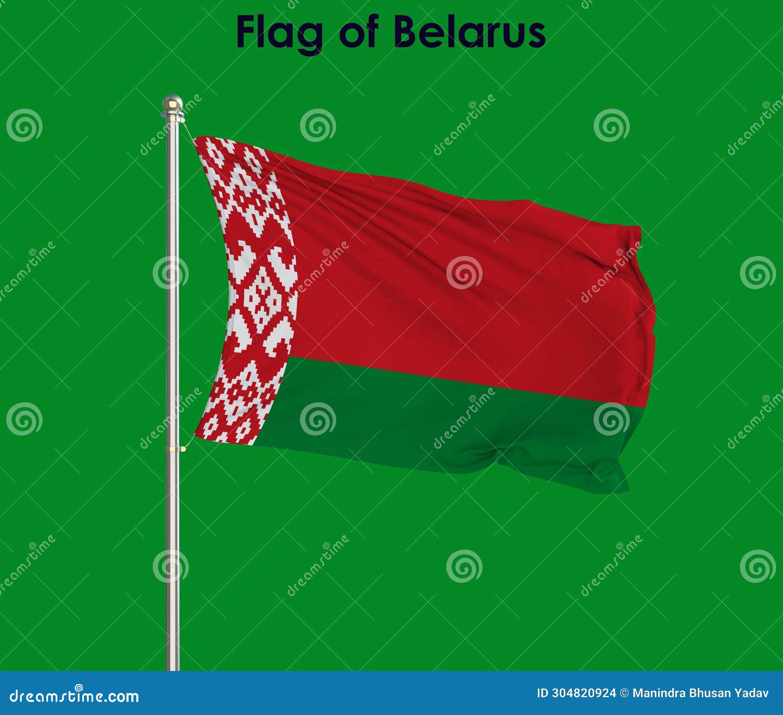 Flag of Belarus, Belarus Flag, National Flag of Belarus. Pole Flag of ...