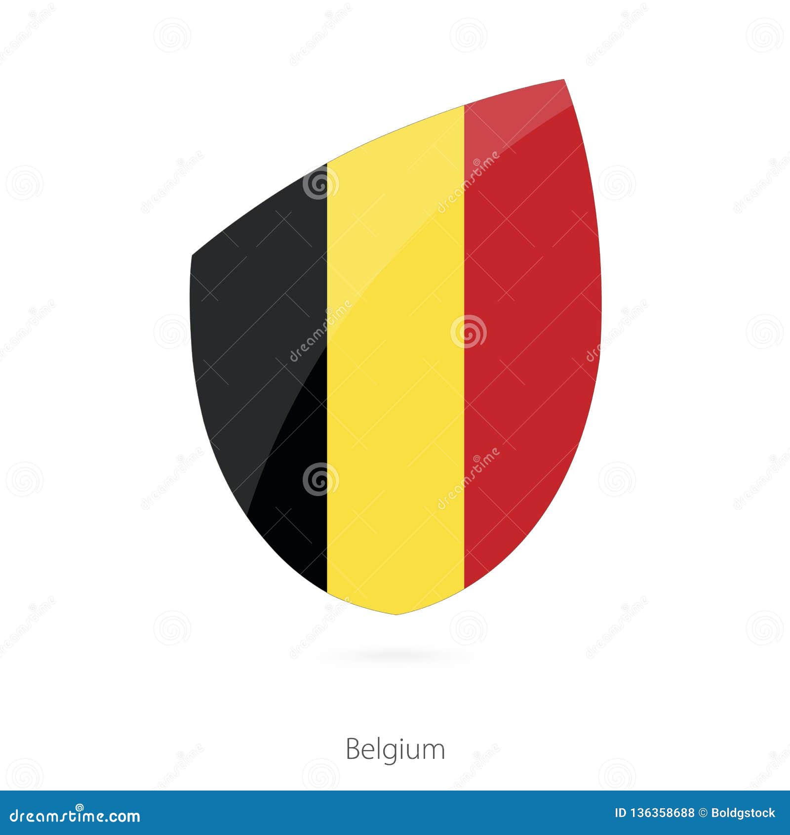 Flag of Belgium. Belgium Rugby Flag Stock Vector - Illustration of ...