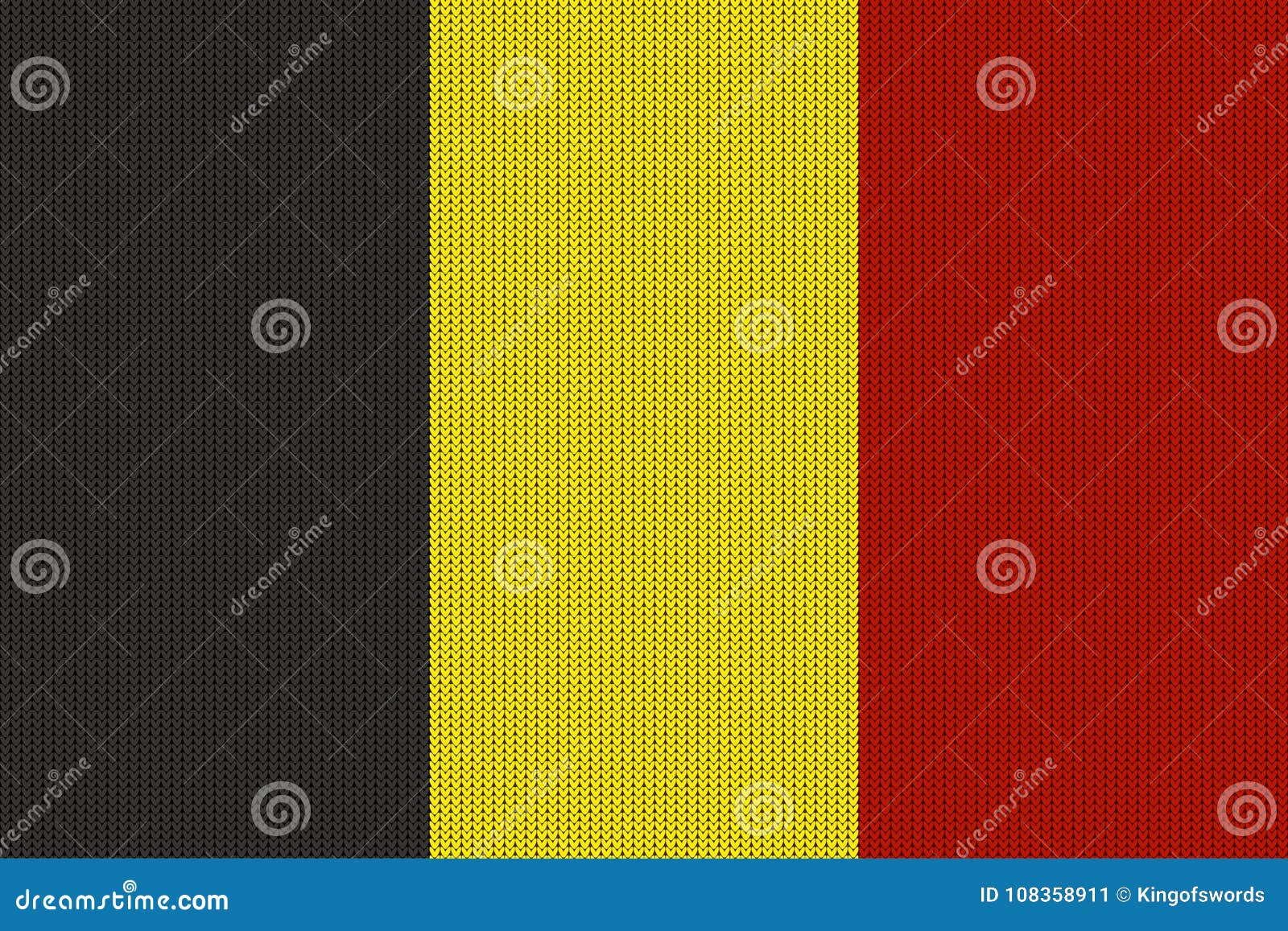 Flag of Belgium on Vector Knitted Woolen Texture Stock Vector ...