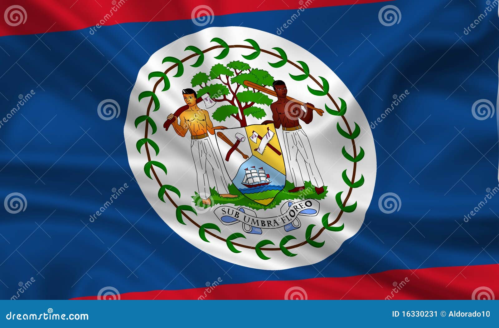 Flag of belize stock image. Image of emblem, coat, waving - 16330231