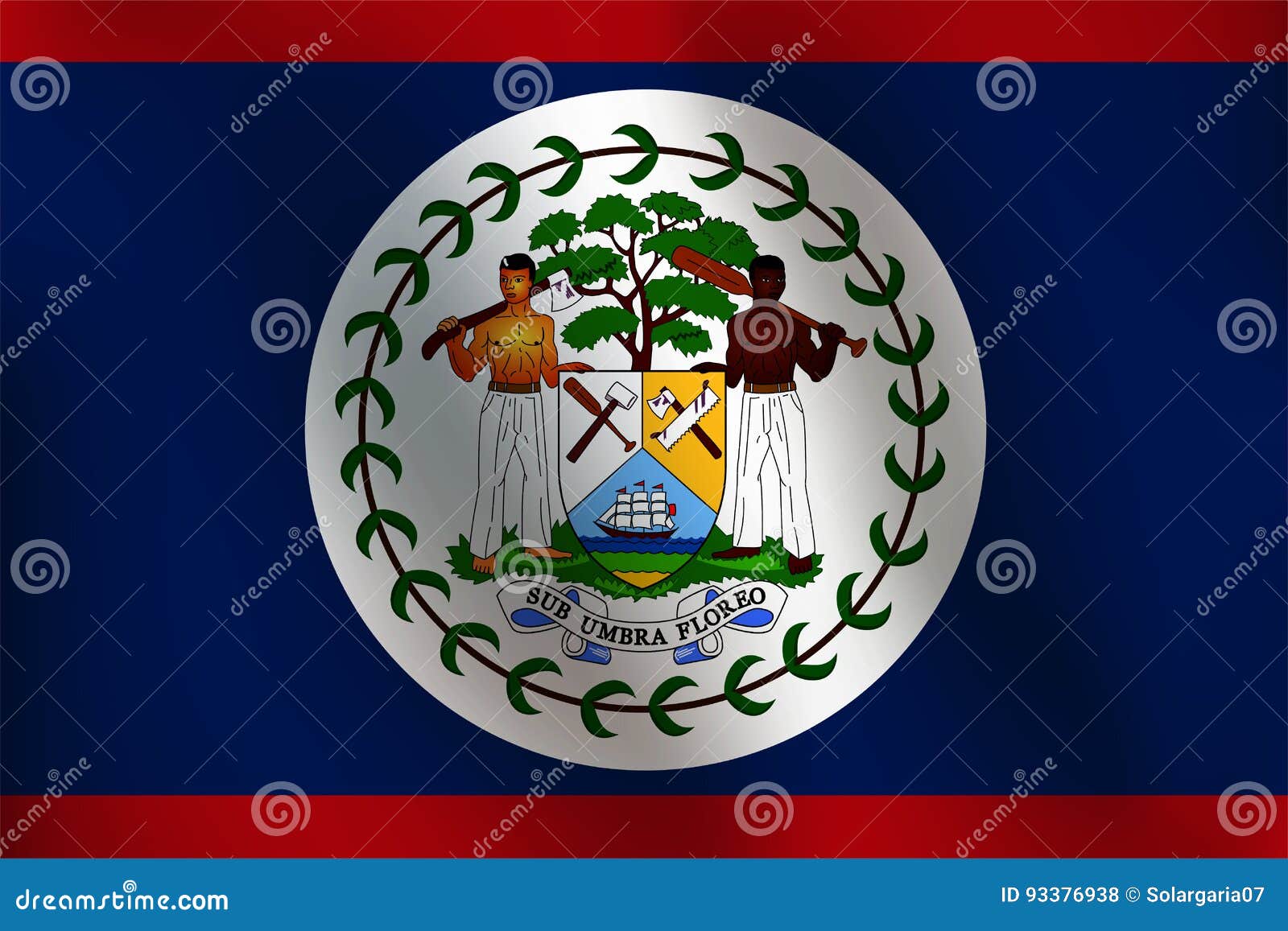 Flag of Belize - Vector Illustration Stock Vector - Illustration of ...