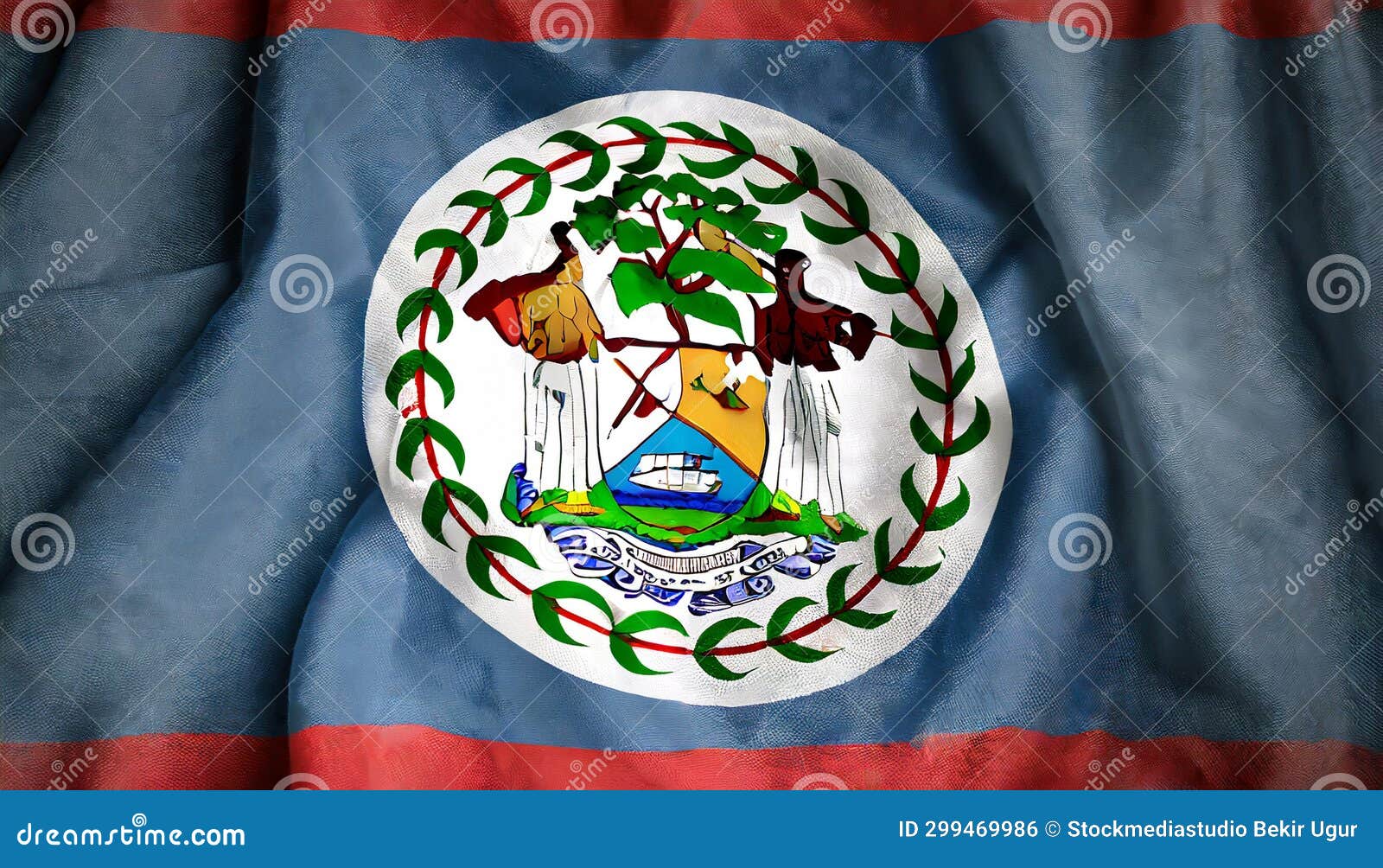 Flag of Belize stock illustration. Illustration of national - 299469986