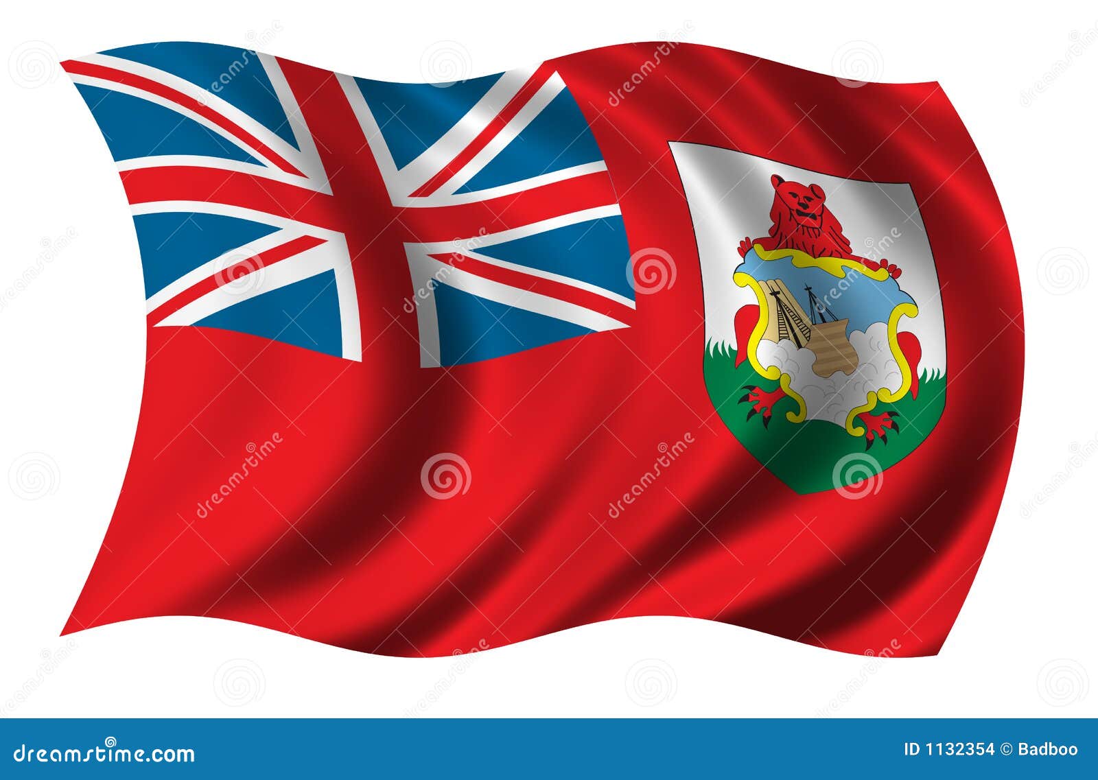 Flag of Bermuda stock illustration. Illustration of banner - 1132354