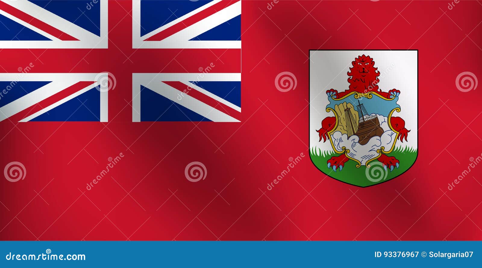 Flag of Bermuda - Vector Illustration Stock Vector - Illustration of ...