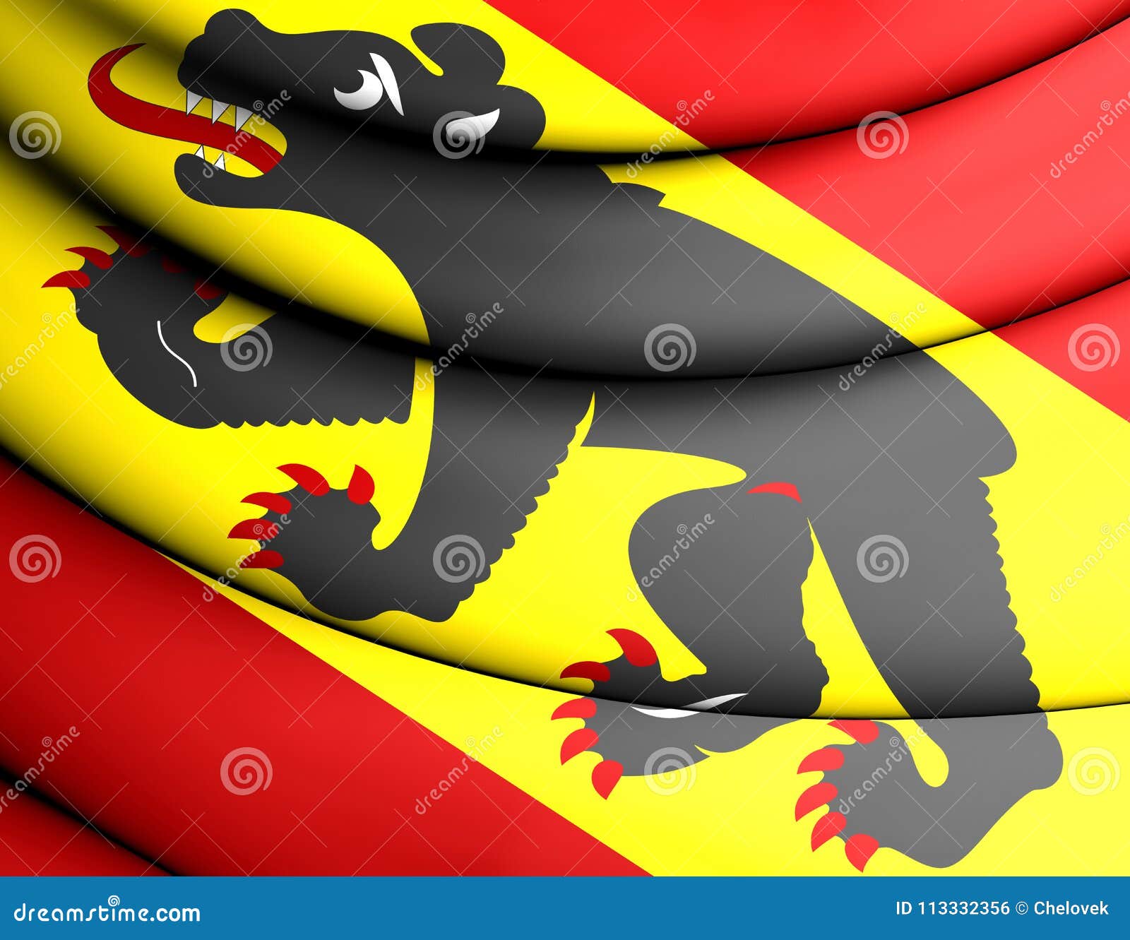Flag of Bern Canton, Switzerland. Stock Illustration - Illustration of ...