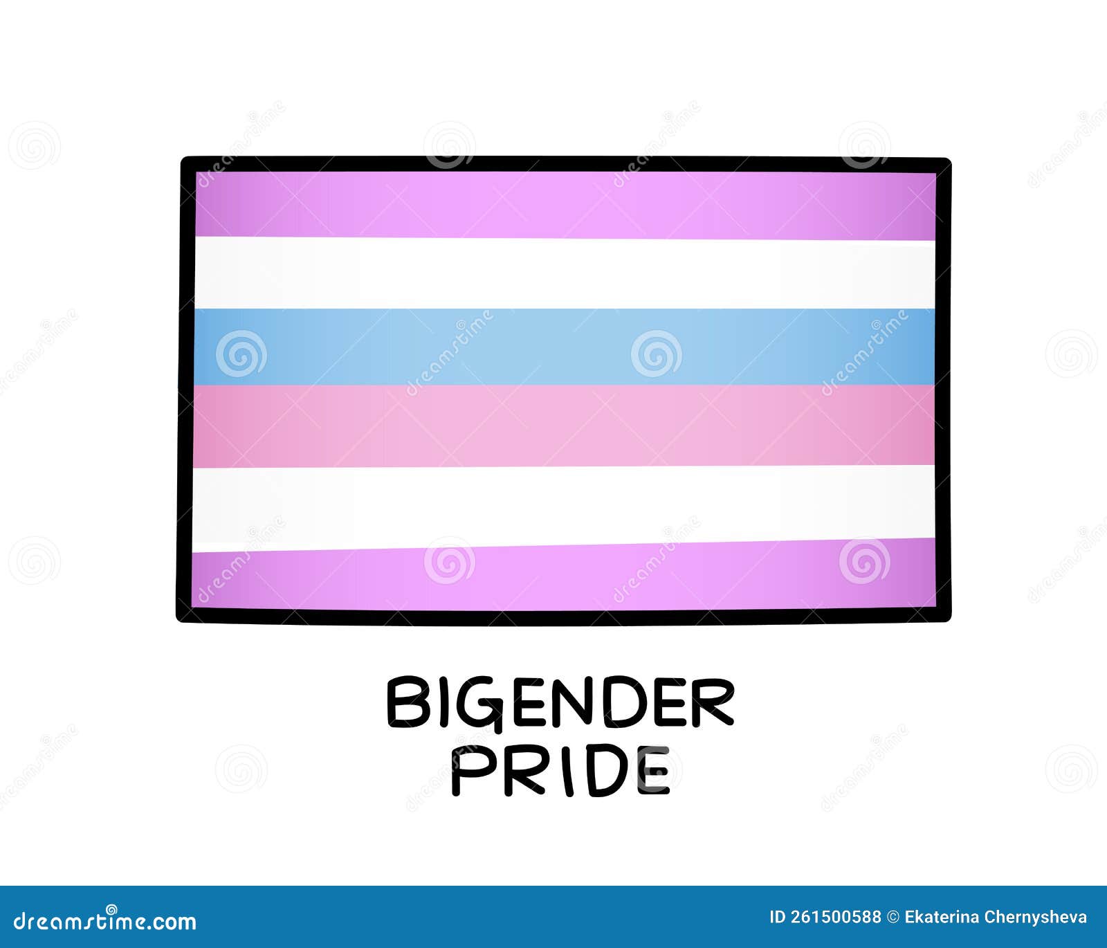The Flag Of Bigender Pride A Colorful Logo Of One Of The Lgbt Flags