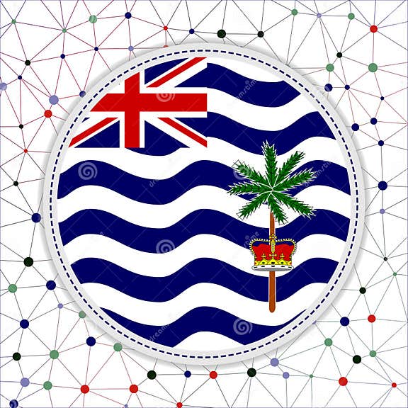 Flag of BIOT with Network Background. Stock Vector - Illustration of ...