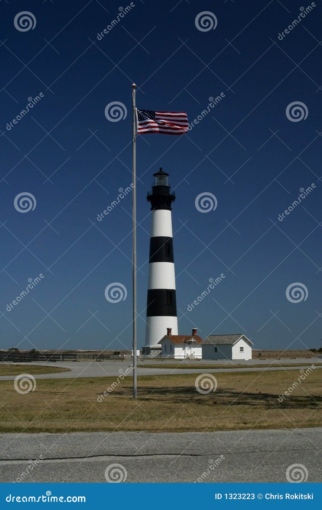 Flag Bodie Island Lighthouse Stock Image - Image of carolina, blue: 1323223