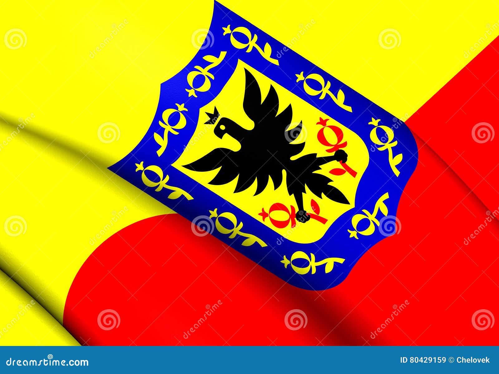 3D Flag Of Bogota, Colombia. Royalty-Free Stock Image | CartoonDealer ...