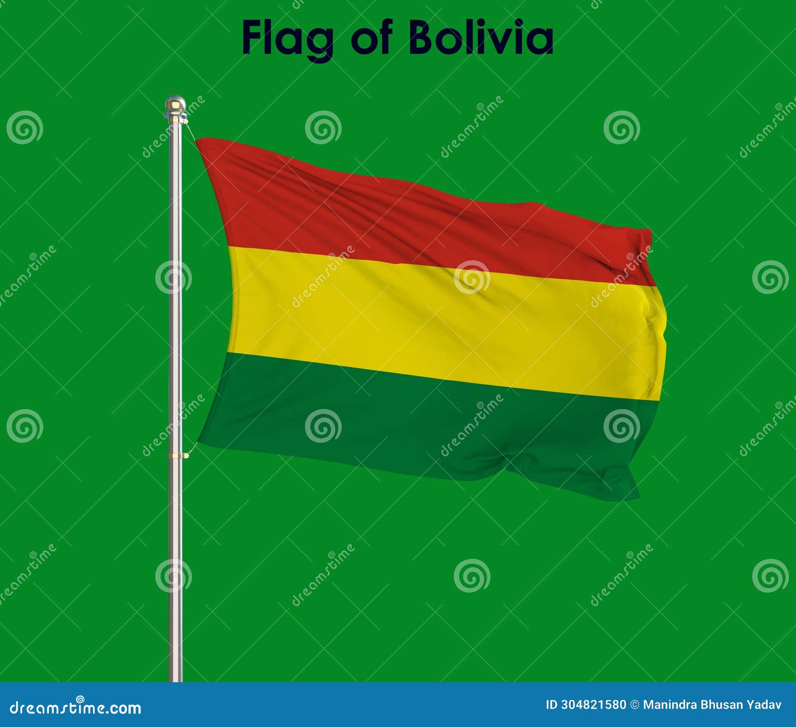 Flag of Bolivia, Bolivia Flag, National Flag of Bolivia. Pole Flag of ...