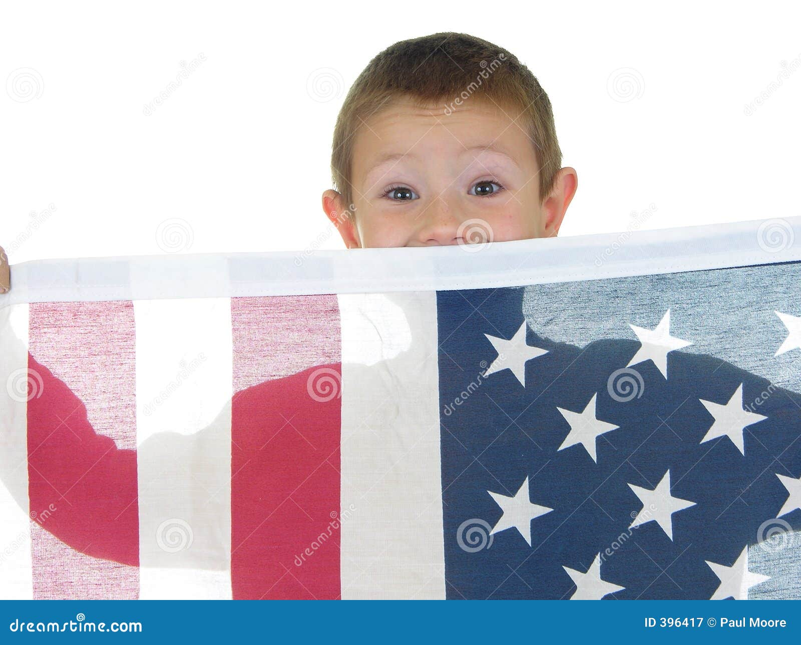 Flag Boy Two stock image. Image of america, president, stars - 396417