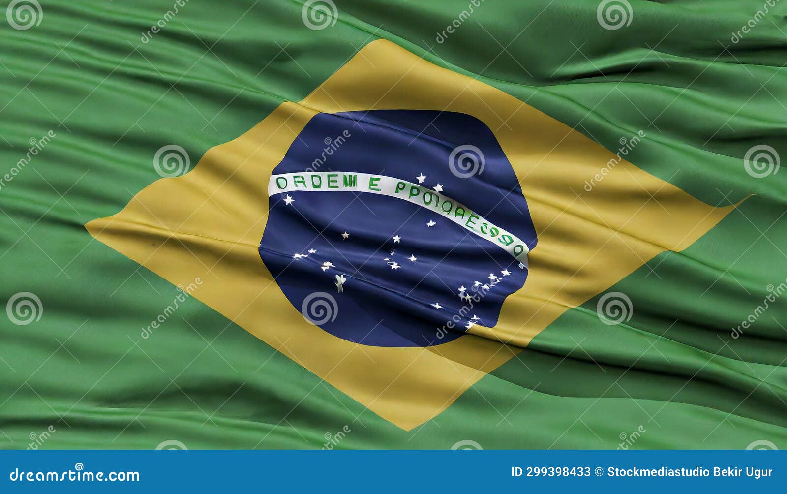 Flag of Brasil stock illustration. Illustration of american - 299398433