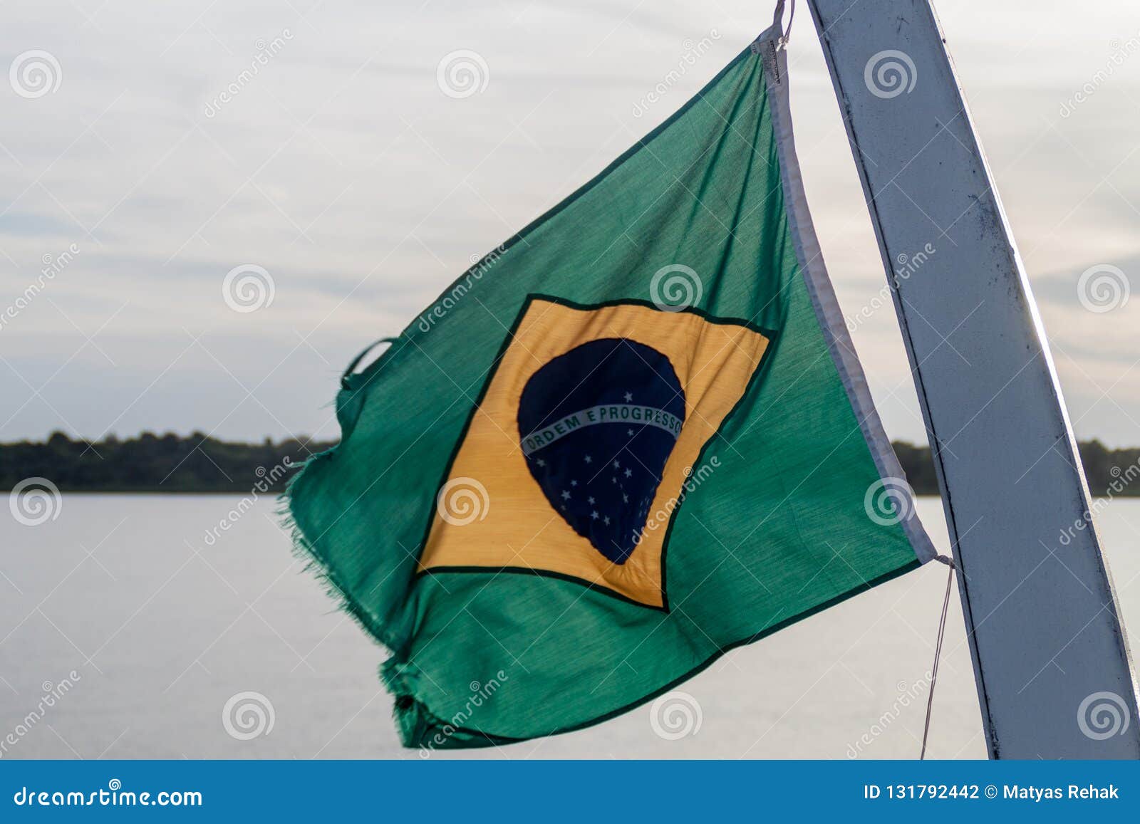 Flag of Brazil stock photo. Image of blue, flag, amazonian - 131792442