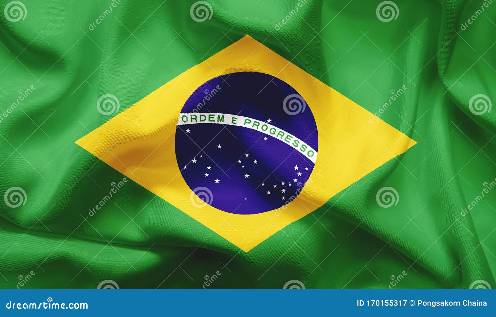 Flag of Brazil Texture Background Stock Illustration - Illustration of ...