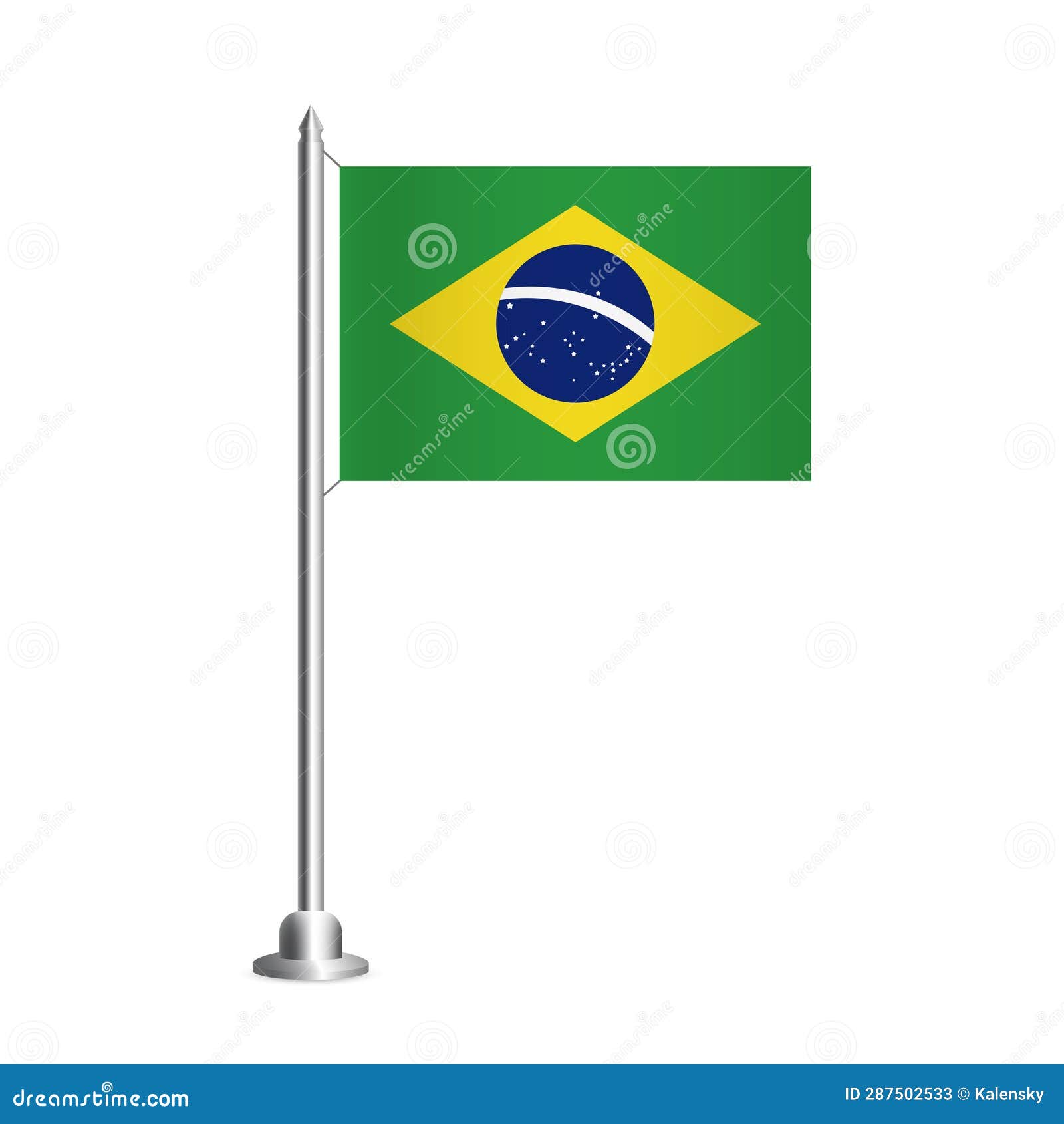Flag of Brazil stock vector. Illustration of banner - 287502533