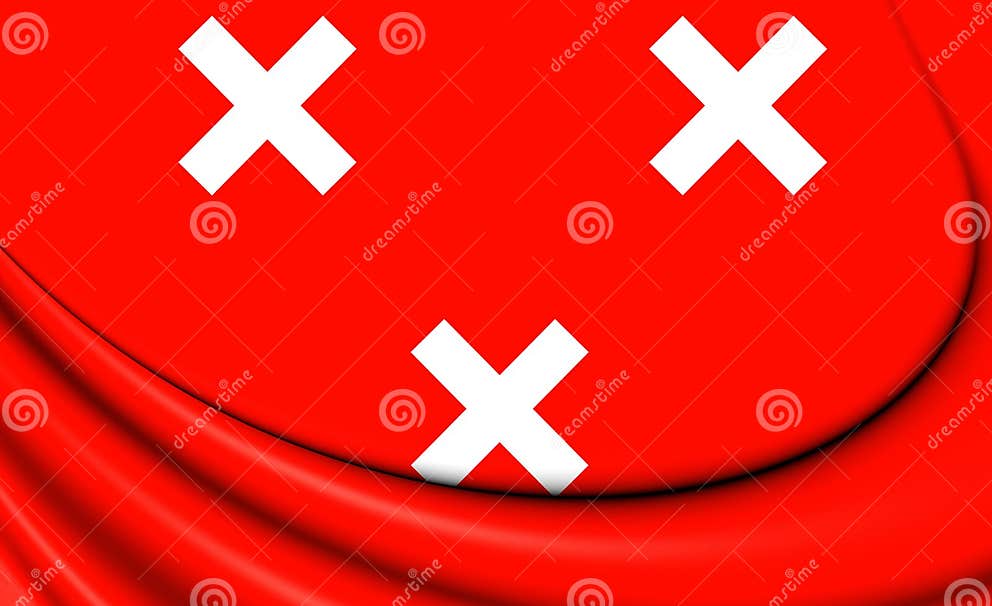 Flag of Breda North Brabant, Netherlands. Stock Illustration ...