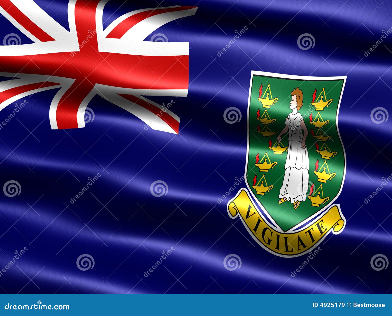 Flag of the British Virgin Islands Stock Illustration - Illustration of ...