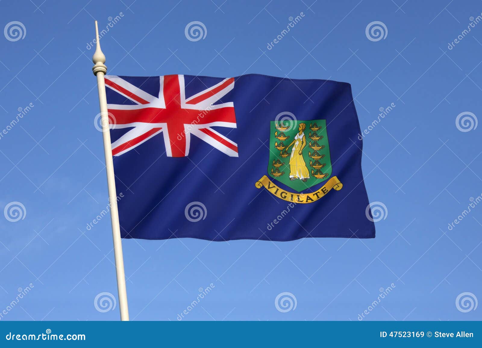 Flag of the British Virgin Islands Stock Image - Image of symbol ...