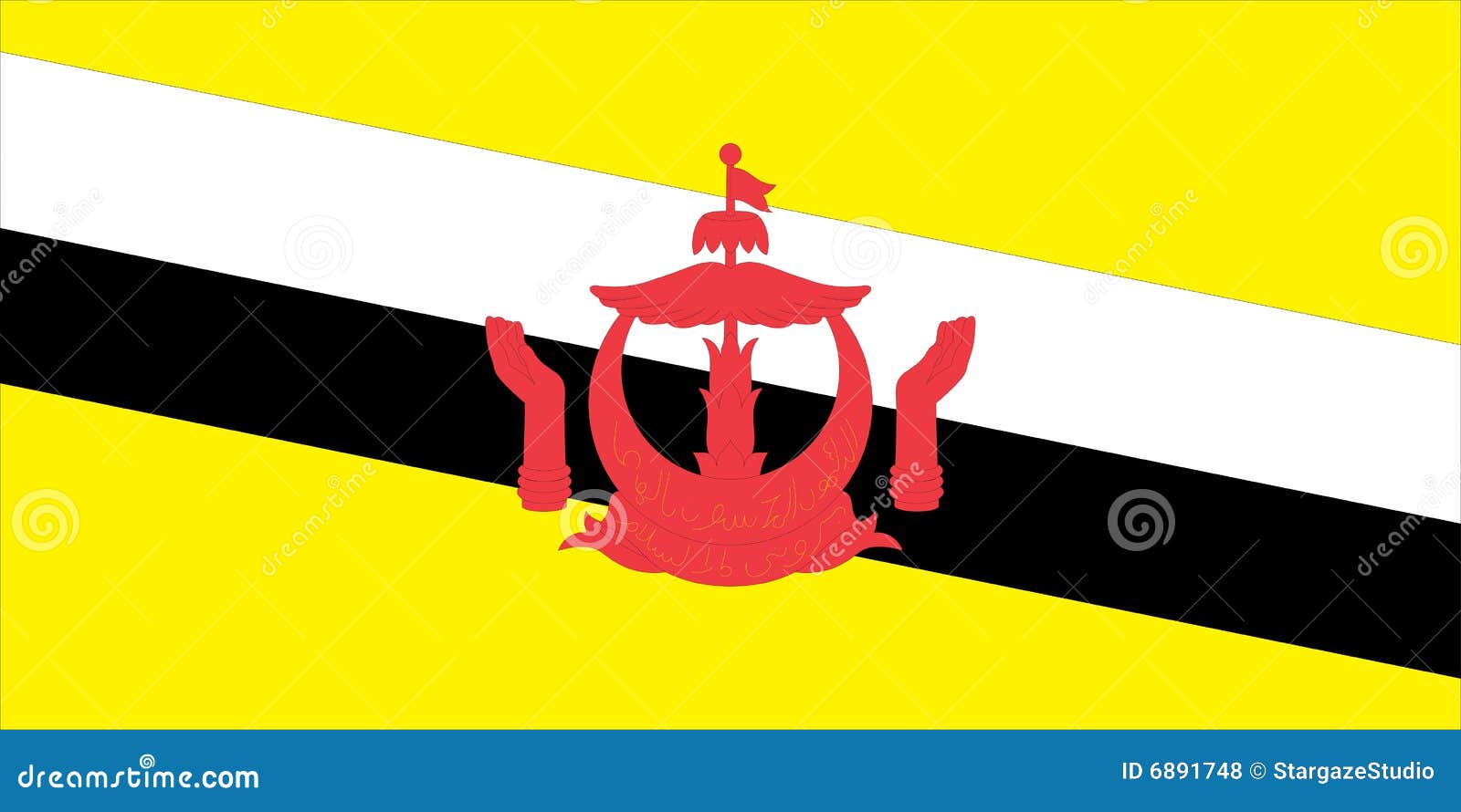 Flag of Brunei stock illustration. Illustration of country - 6891748