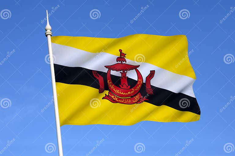 Flag of Brunei - Borneo stock image. Image of commonwealth - 38484849