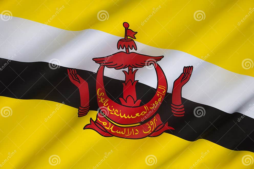 Flag of Brunei - Borneo stock photo. Image of state, borneo - 38486328