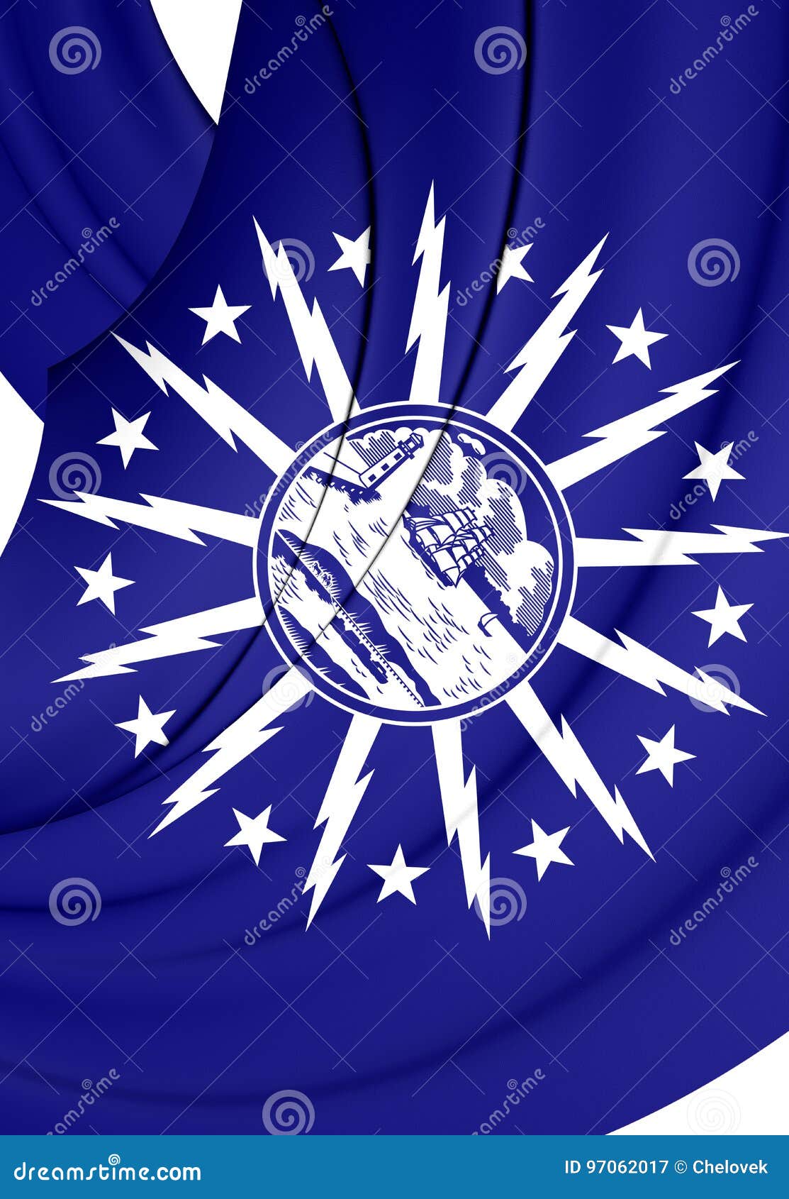 Flag of Buffalo New York, USA. Stock Illustration - Illustration of ...