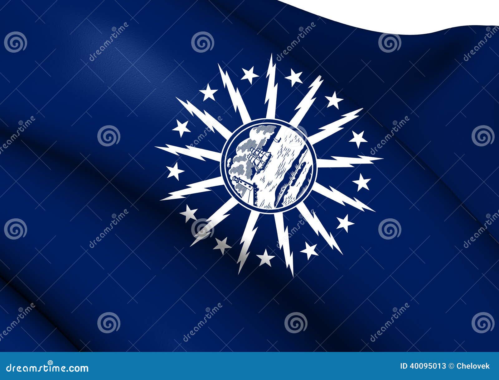 Flag of Buffalo, USA. stock illustration. Illustration of fluttering ...
