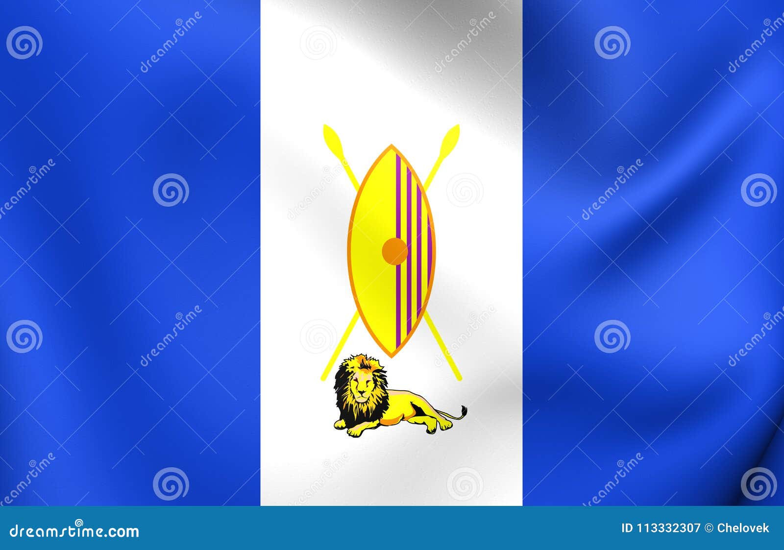 3D Flag Of Buganda Kingdom. Stock Photography | CartoonDealer.com #91385816