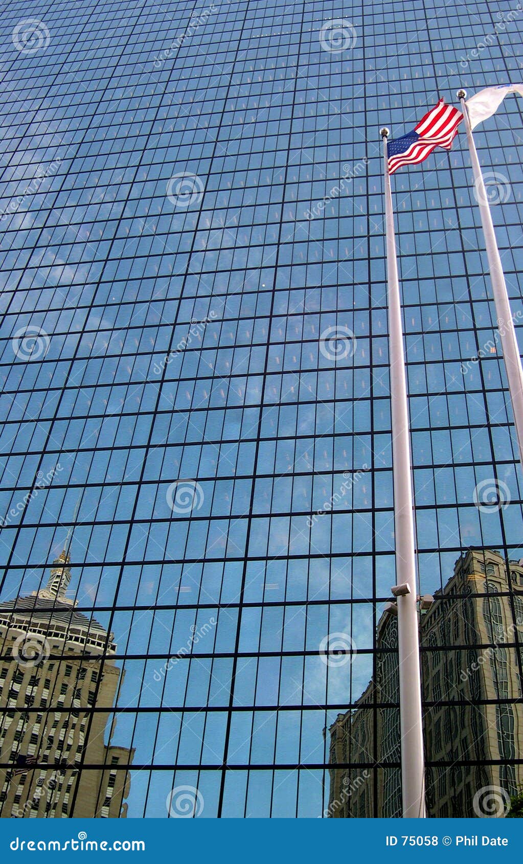 Flag and Building stock photo. Image of corporate, boston - 75058