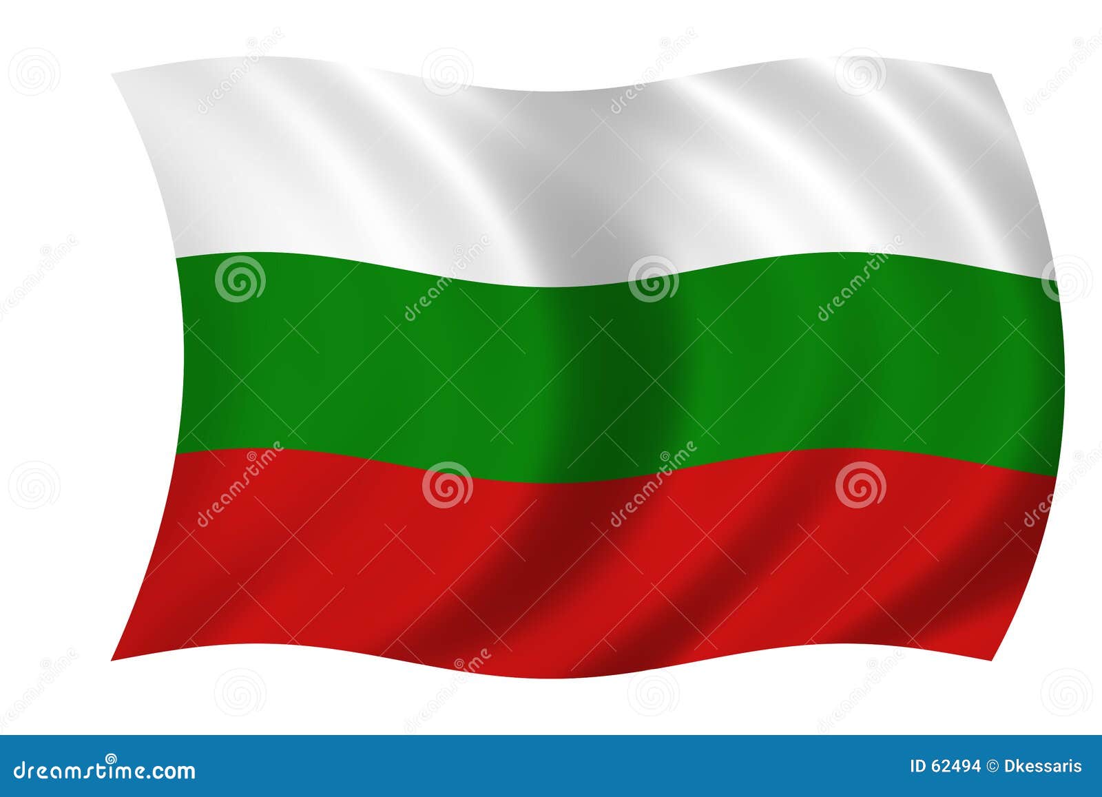 Flag of Bulgaria stock illustration. Illustration of countries - 62494