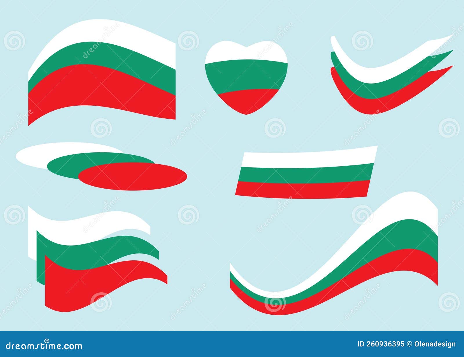 Flag Of Bulgaria - Vector Set Of Various Shapes | CartoonDealer.com ...