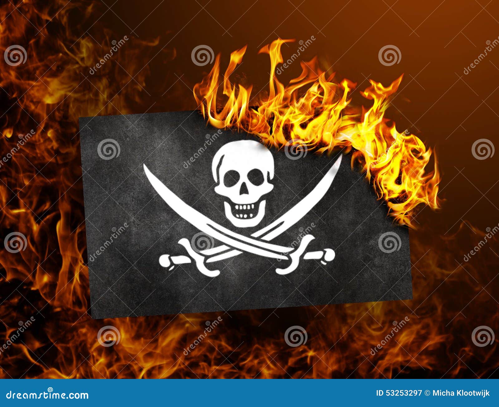 Flag burning - Pirate stock image. Image of burned, country - 53253297