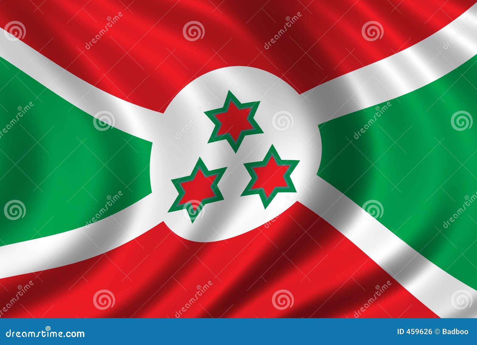Flag of Burundi stock illustration. Illustration of close - 459626