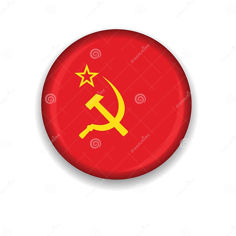 Flag button of USSR stock vector. Illustration of country - 116559833