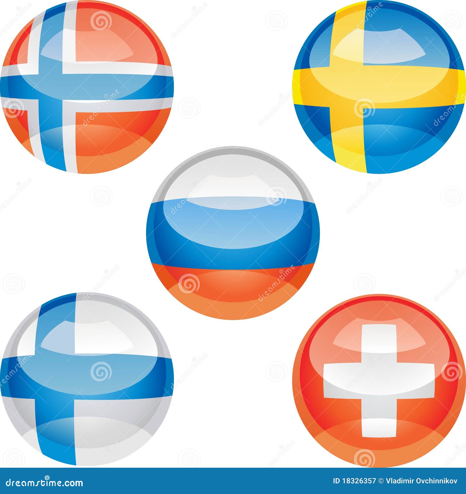 Flag buttons stock vector. Illustration of asia, push - 18326357