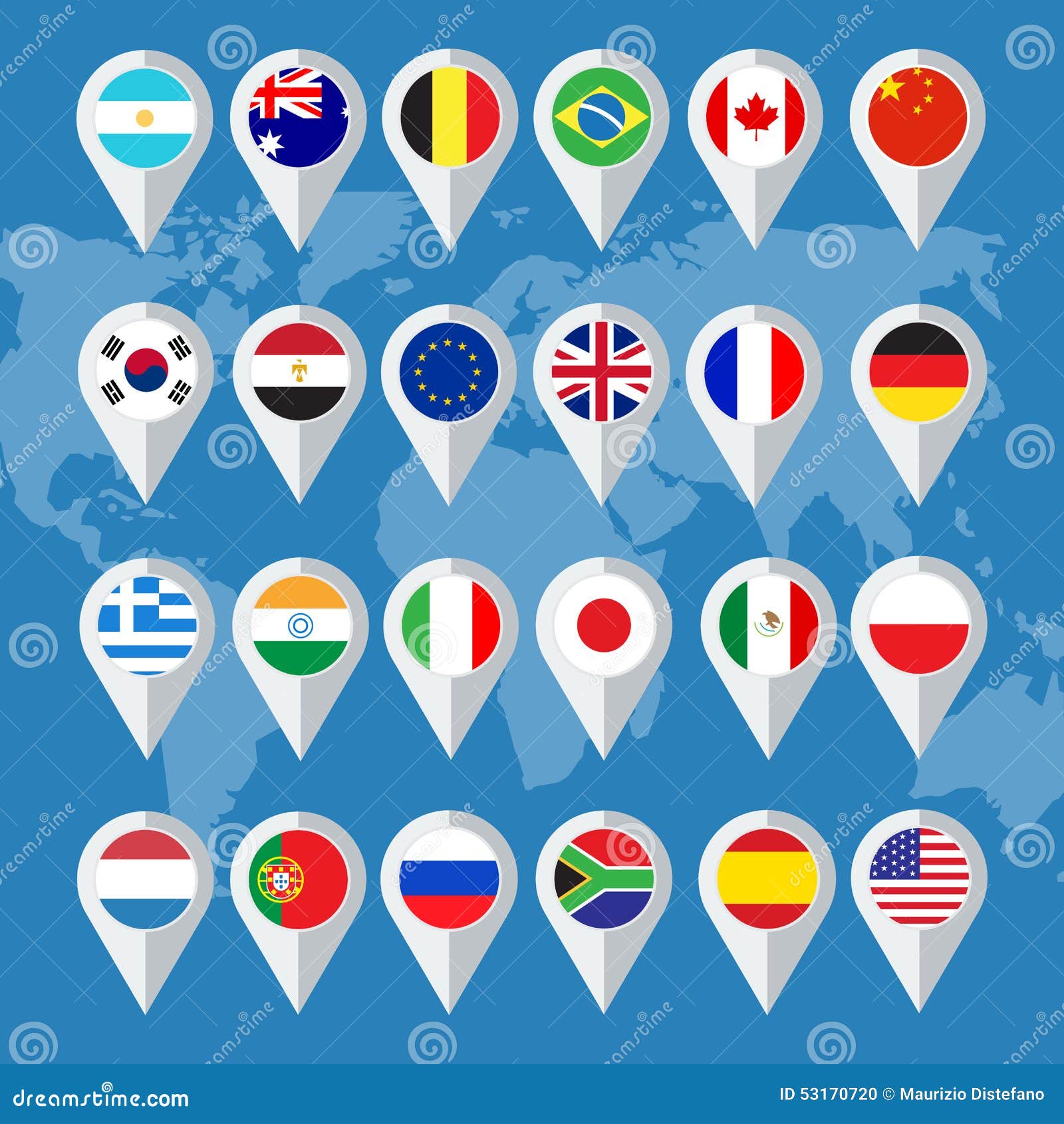 Flag buttons stock vector. Illustration of communicate - 53170720