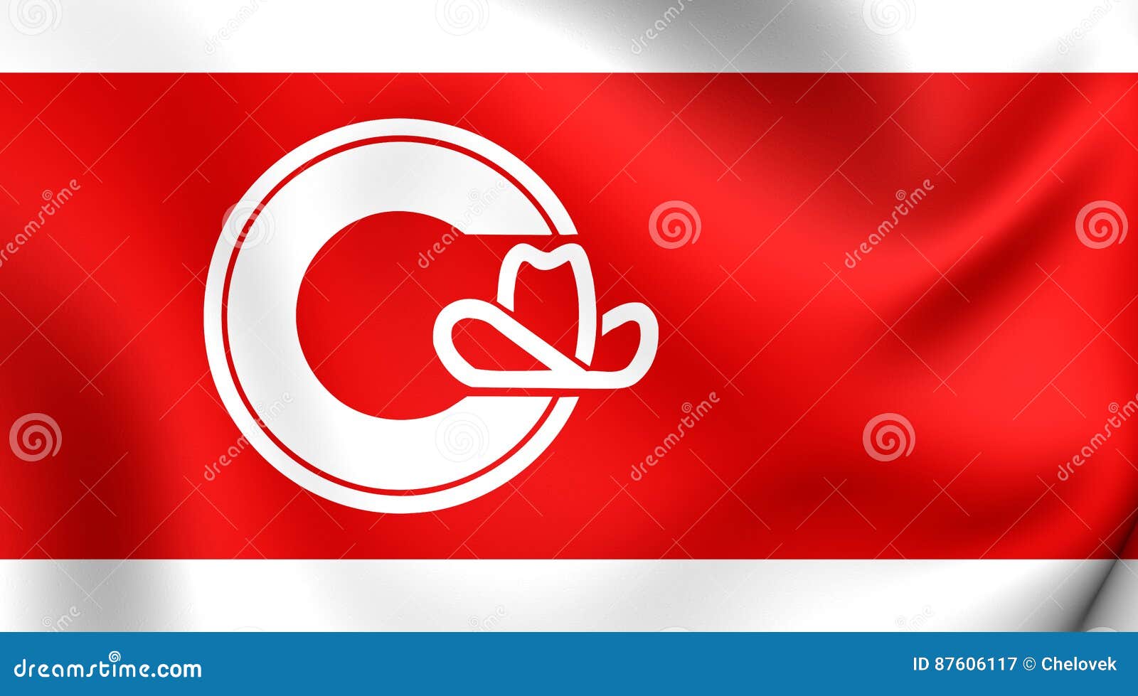 Flag of Calgary City, Canada. Stock Illustration - Illustration of wave ...