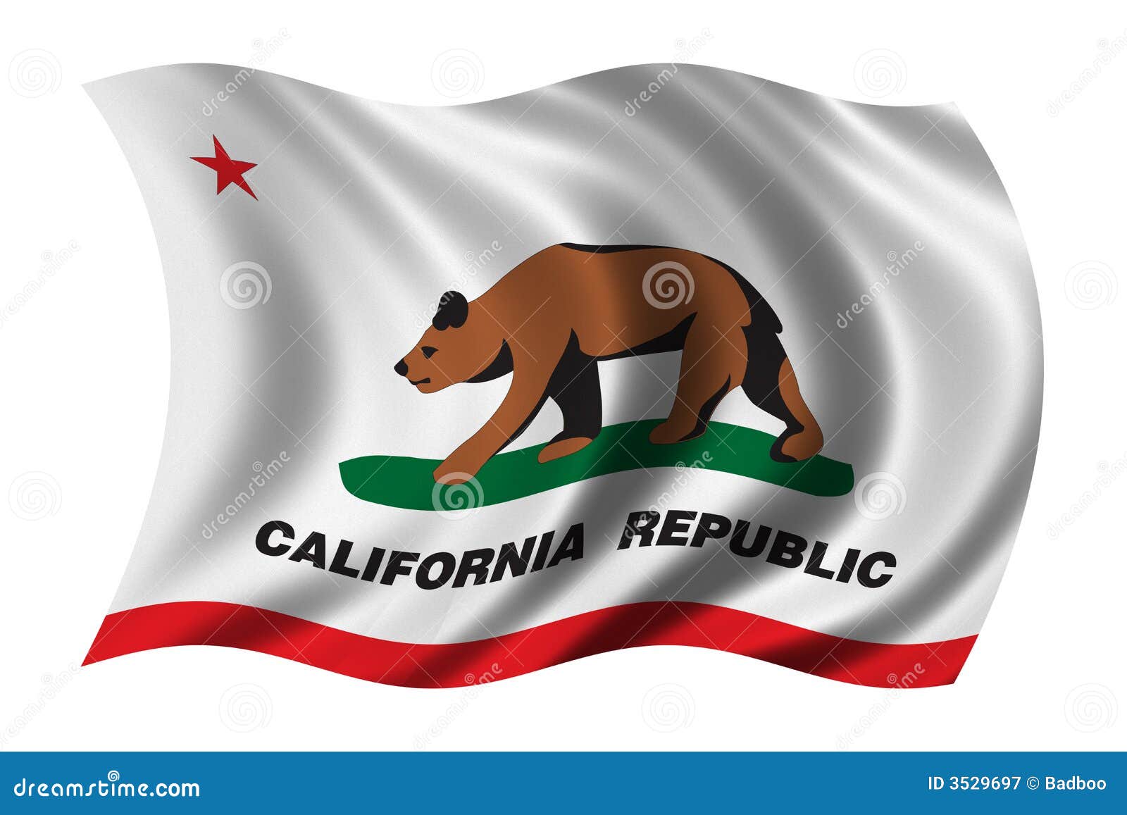 Flag of California stock illustration. Illustration of icon - 3529697
