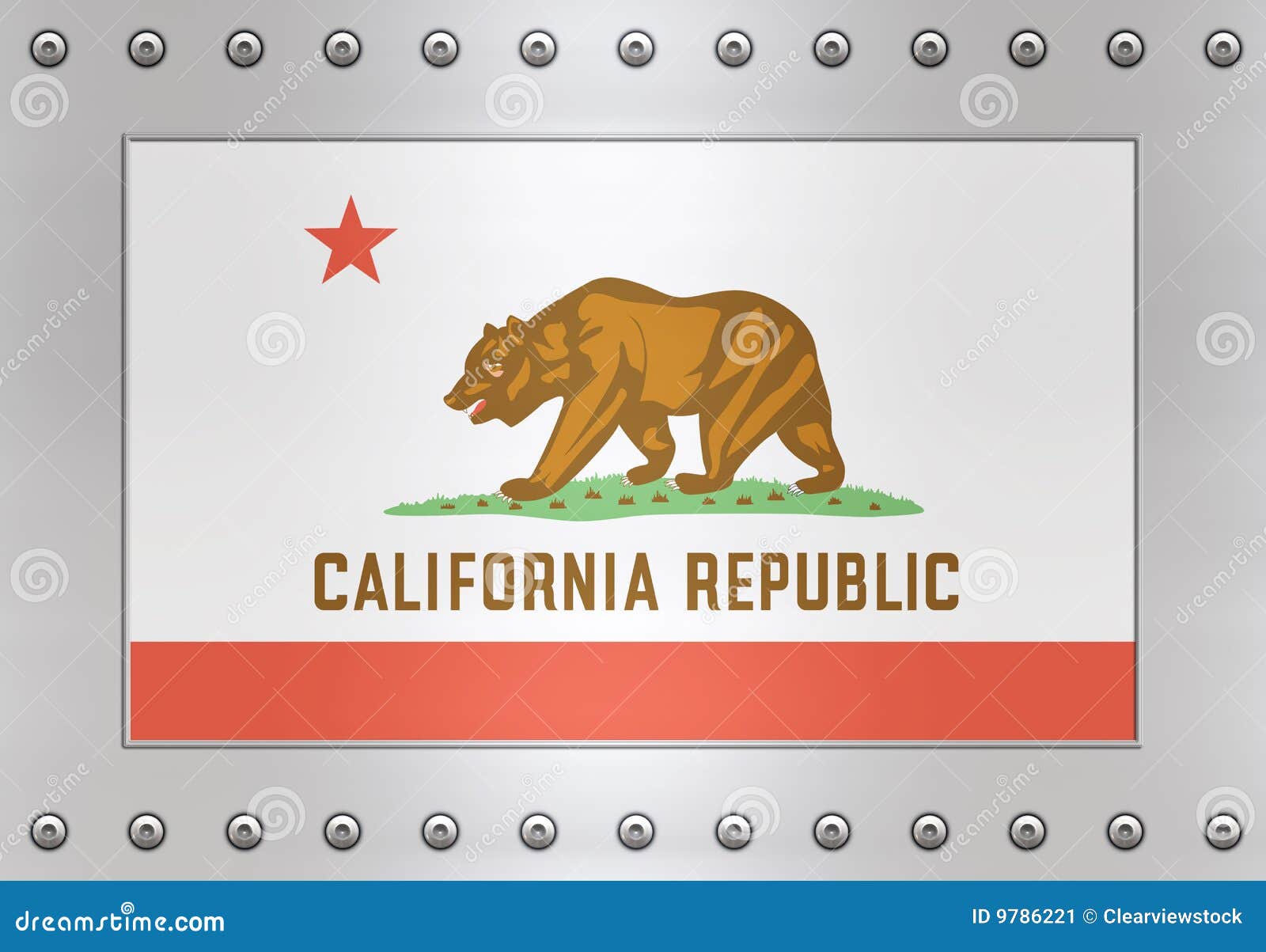 Flag of California stock illustration. Illustration of material - 9786221