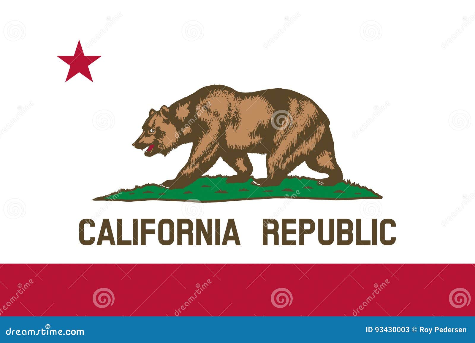 Flag of California stock illustration. Illustration of traditional ...