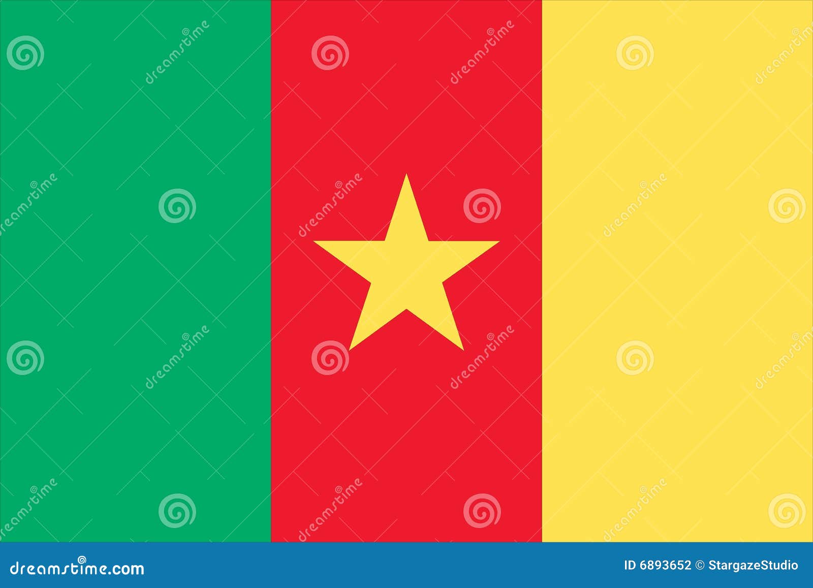Flag of Cameroon - Cameroonian Flag Stock Illustration - Illustration ...